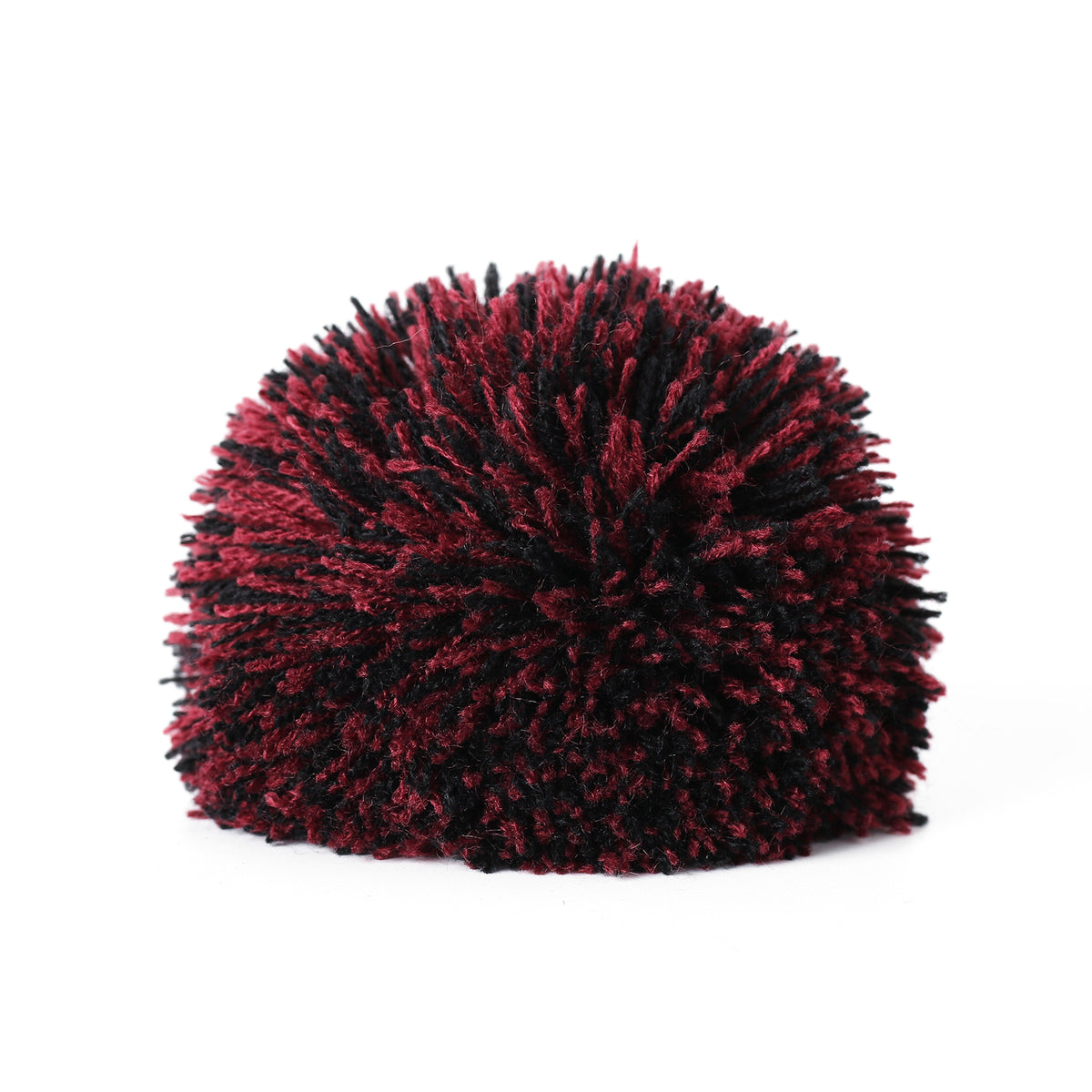 Pompon noir et grenat – Mon bonnet Mole